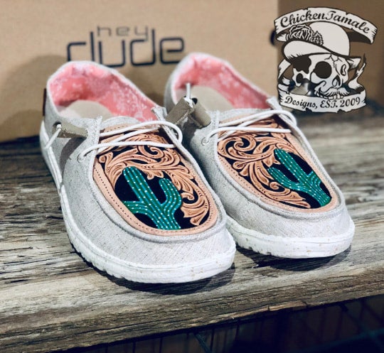 WOMENS* Cactus Hey Dude shoes | ChickenTamale Designs